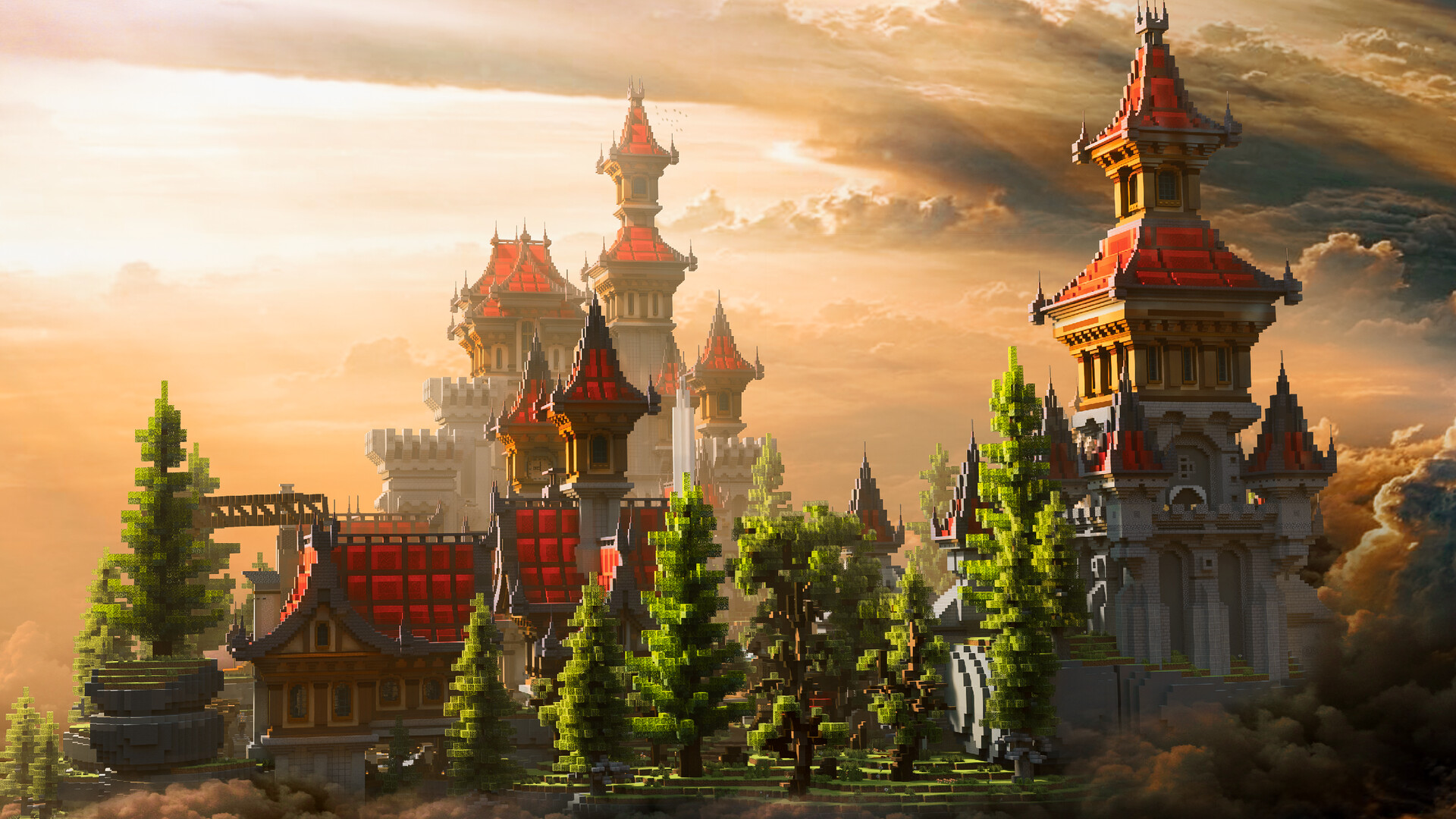 ArtStation - Factions Spawn| Minecraft Map Environment Design