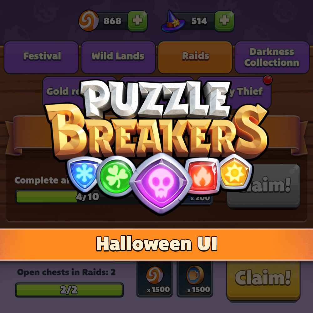 ArtStation - Halloween Event for Puzzle Breakers