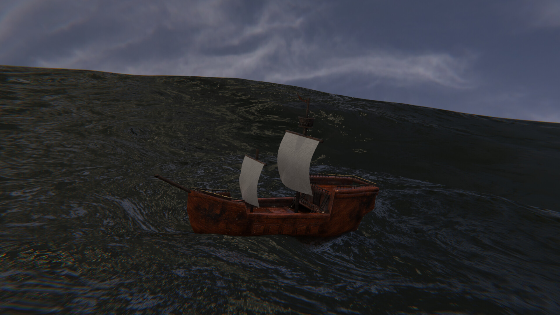 ArtStation - Boat Ocean Scene