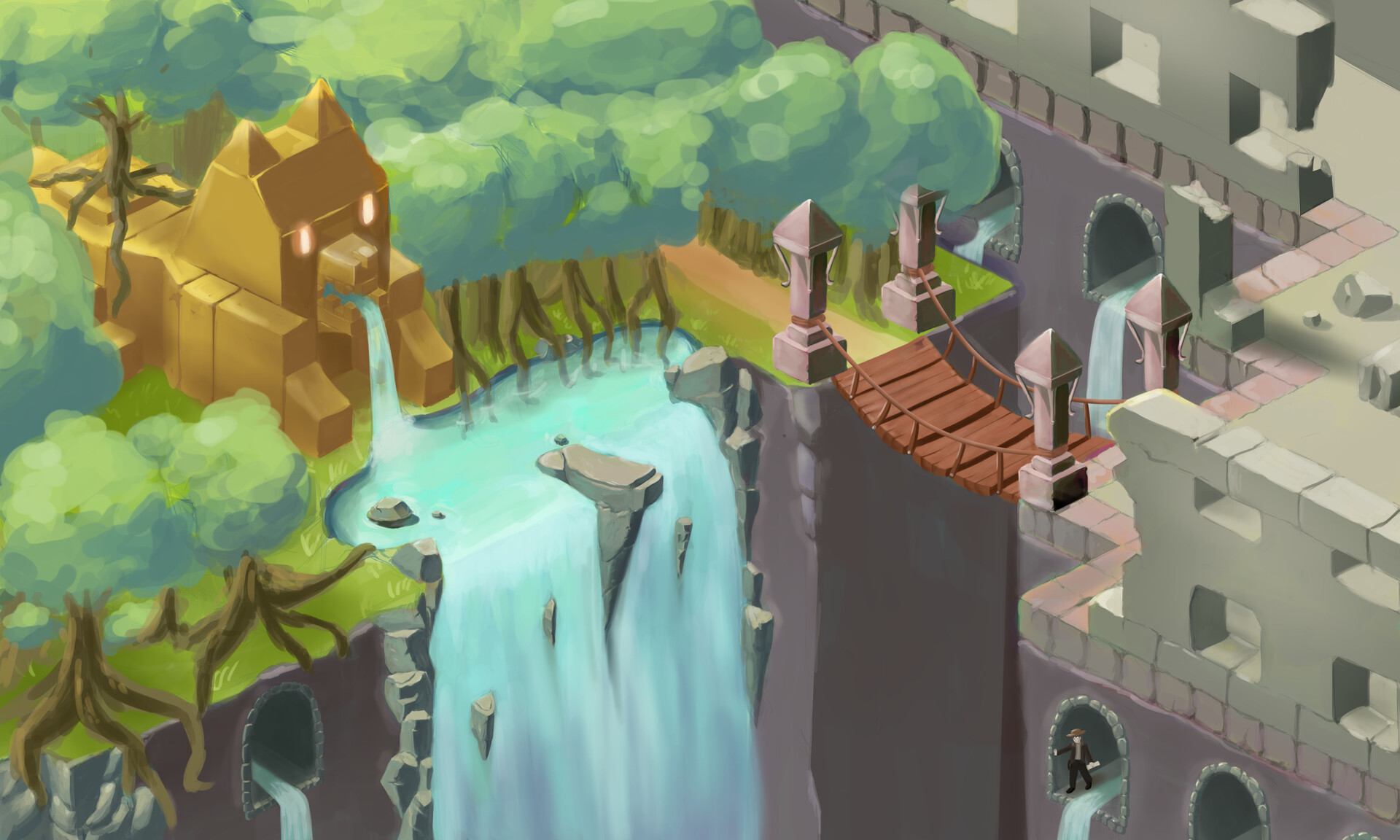 ArtStation - Doggo Temple - Cube world