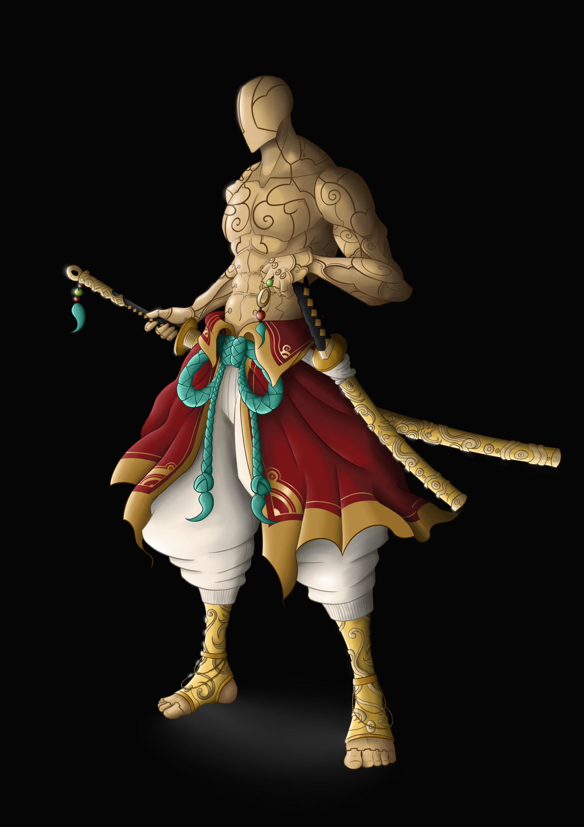 ArtStation - Gold samouraï