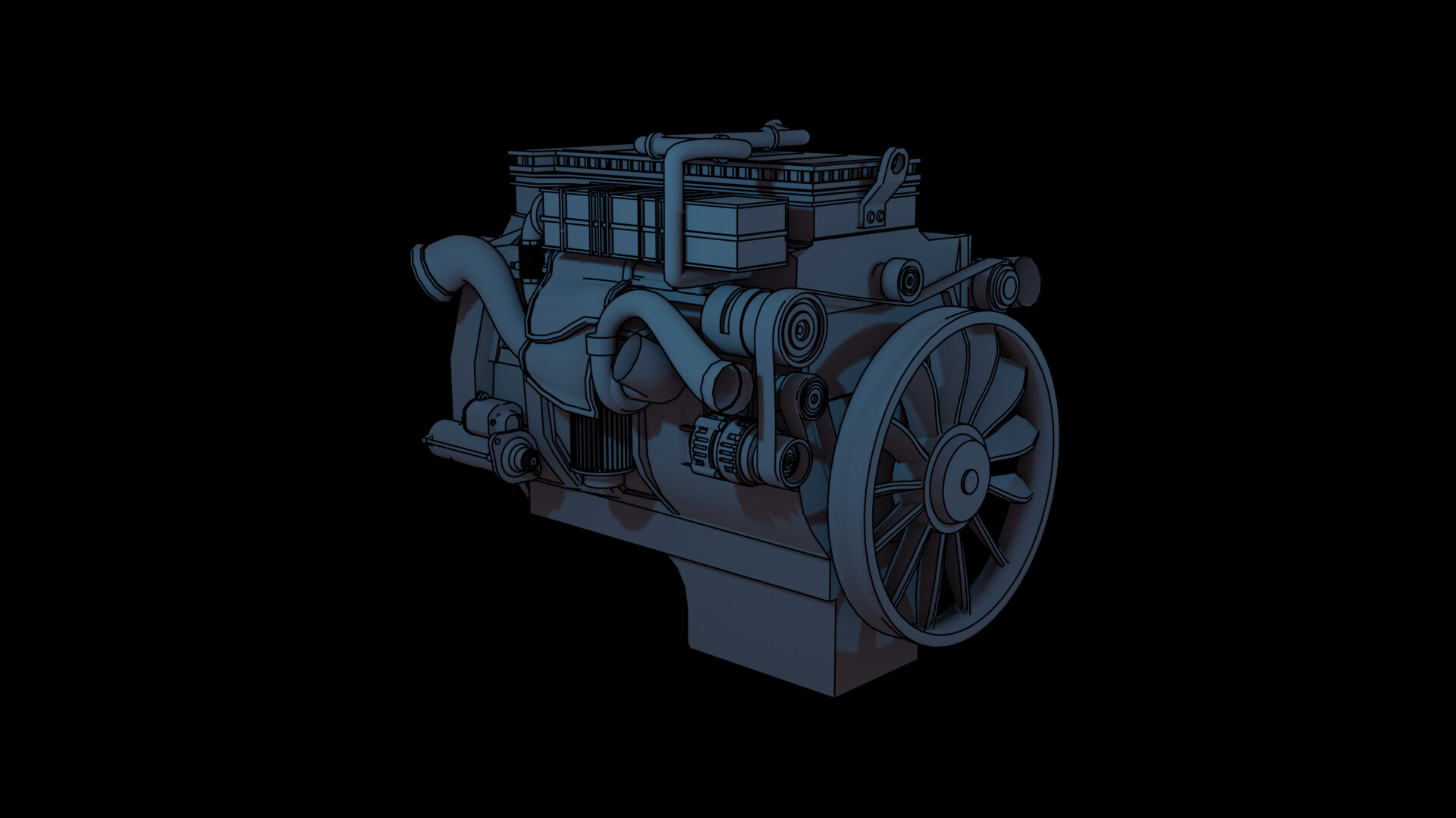 ArtStation - Truck engine