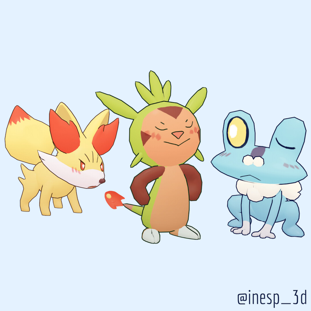 ArtStation - Pokémon: Kalos Starters