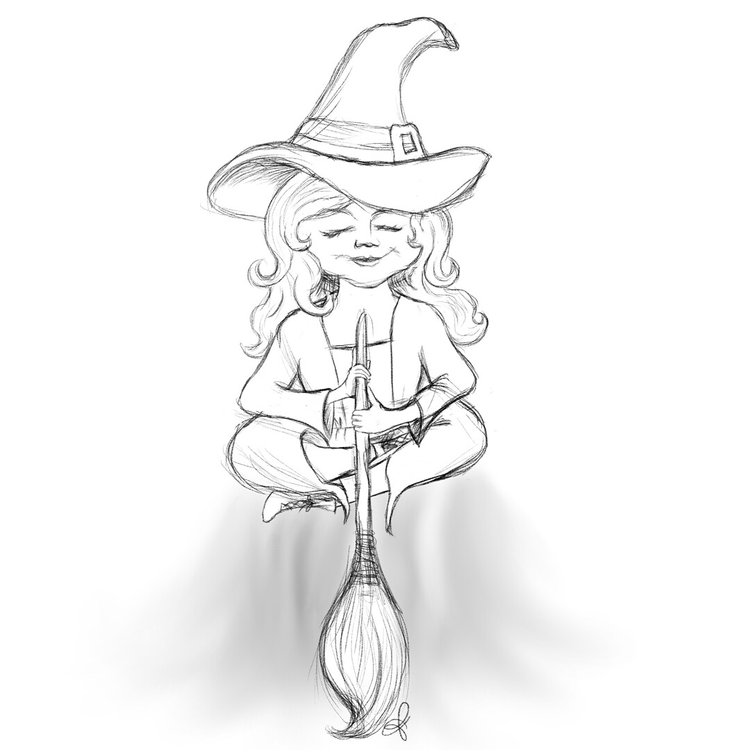 ArtStation - How To Draw A Mindful Witch For Halloween