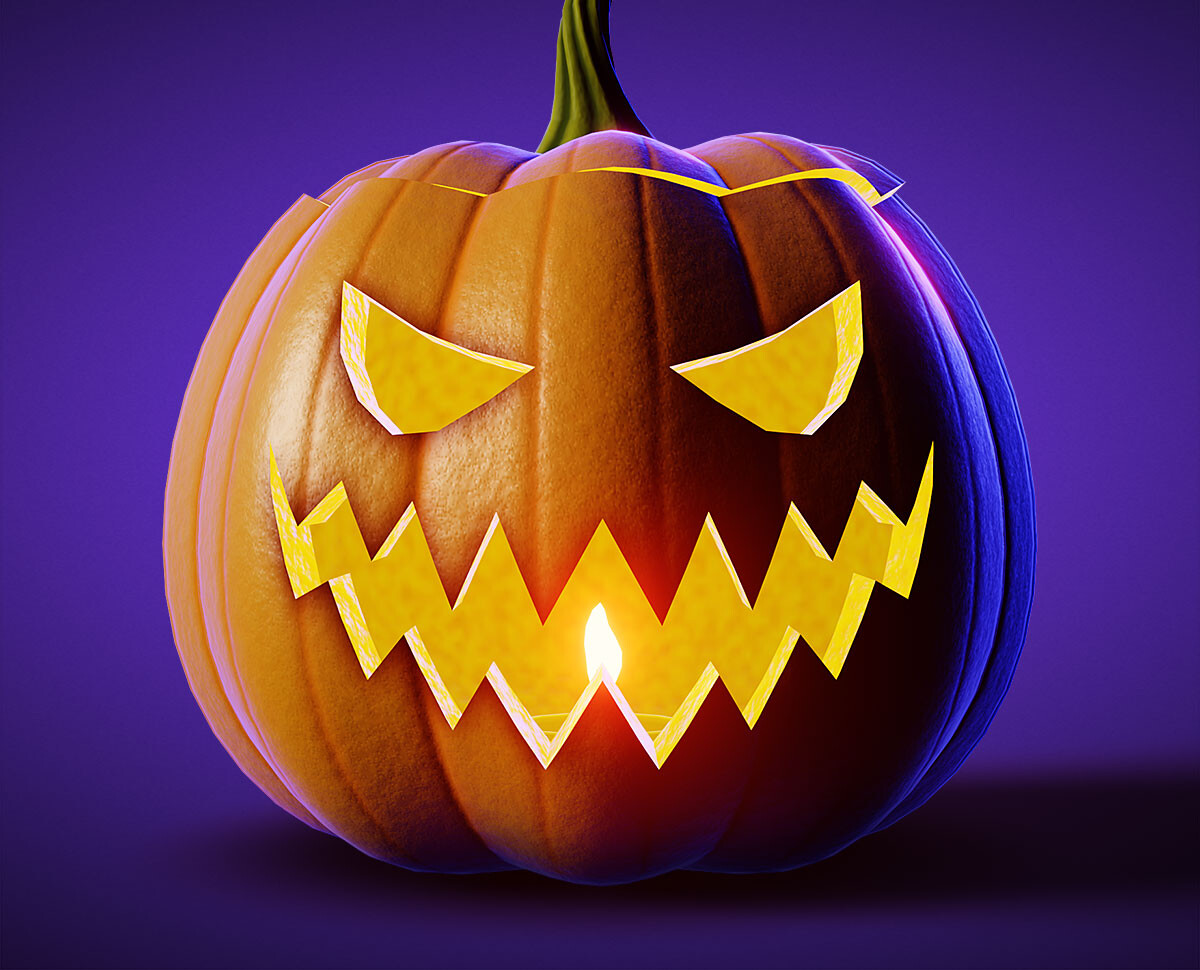 ArtStation - Spooky Halloween Pumpkin
