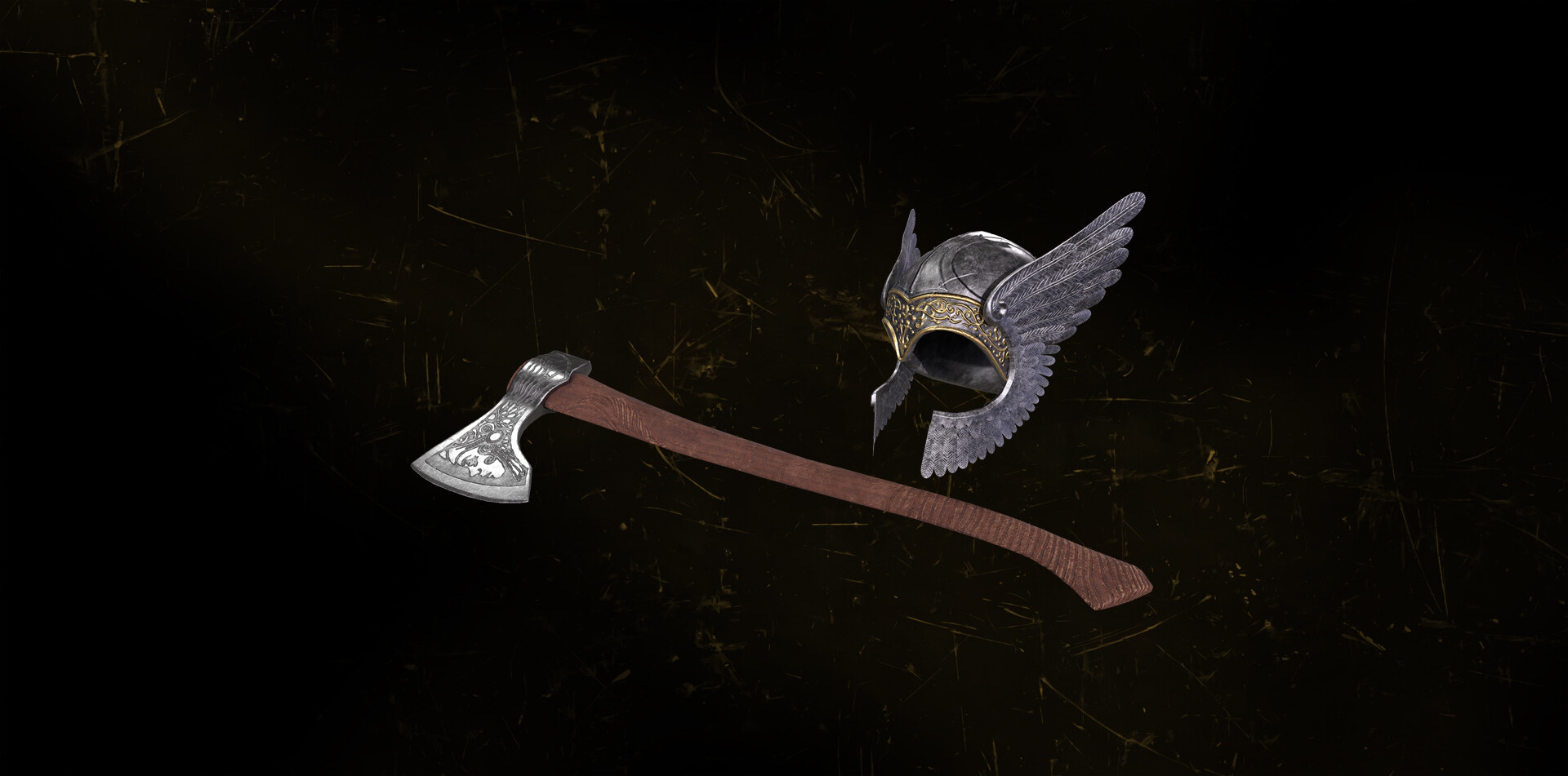 ArtStation - Valkyrie's Axe and Helmet