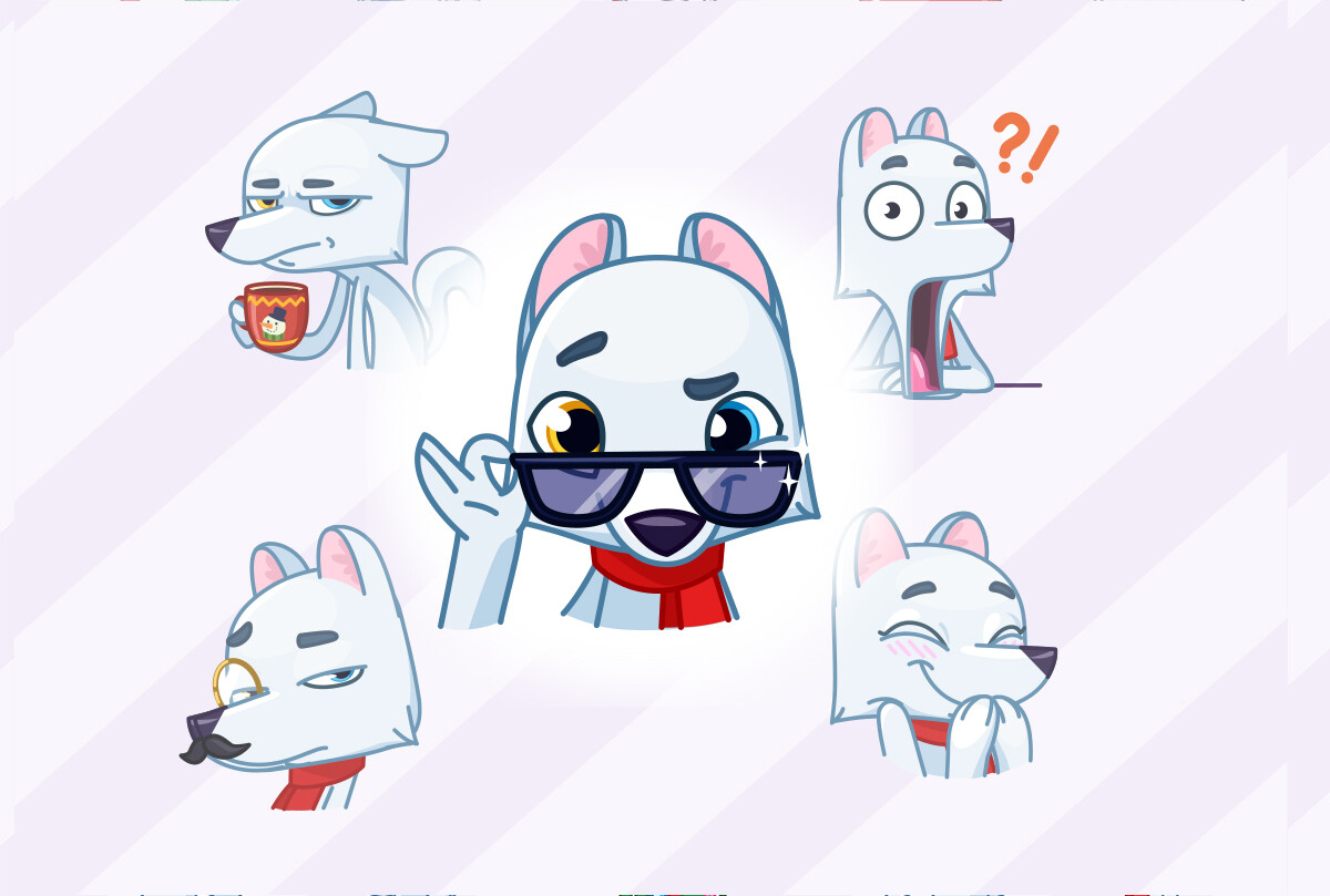 ArtStation - Artic Fox. Animated Stickers for Telegram