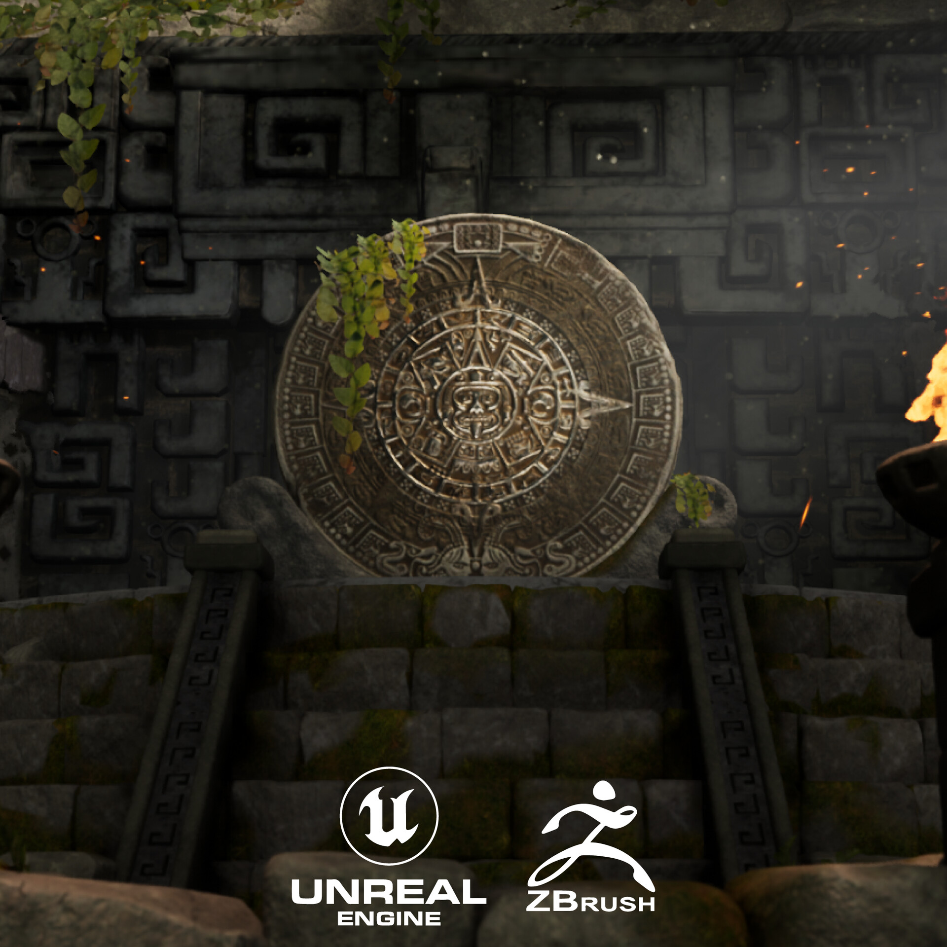 ArtStation - The Mayan Curse - Aztec Diorama 3D Game Environment