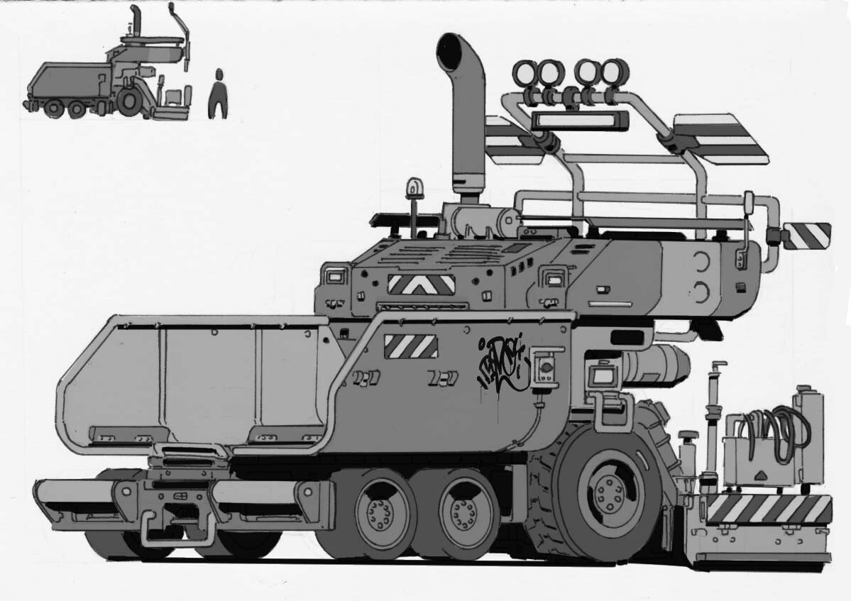ArtStation - Road Worker Bots Sketchbook [Inktober 2022]