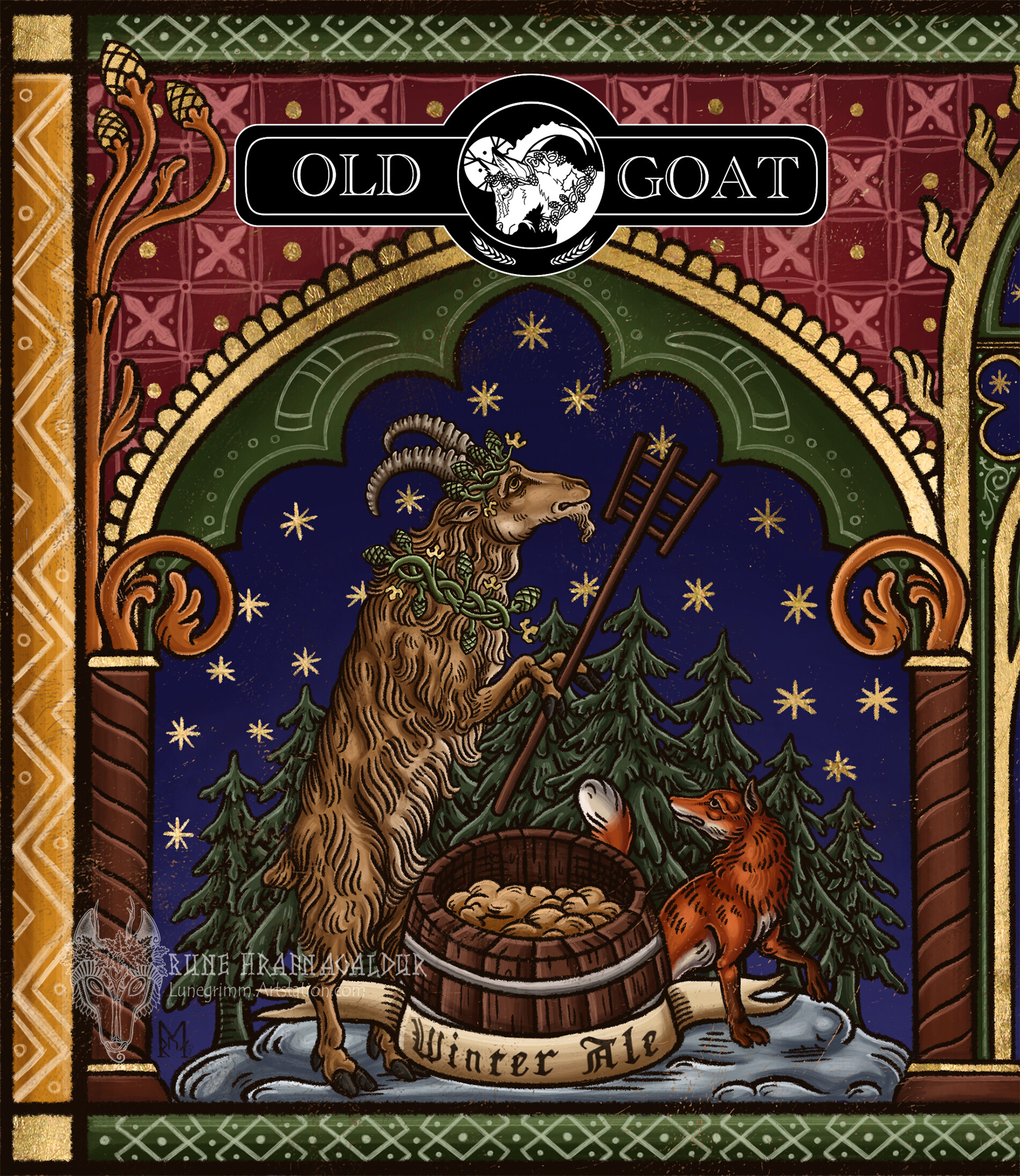 ArtStation - Old Goat Brewery Label