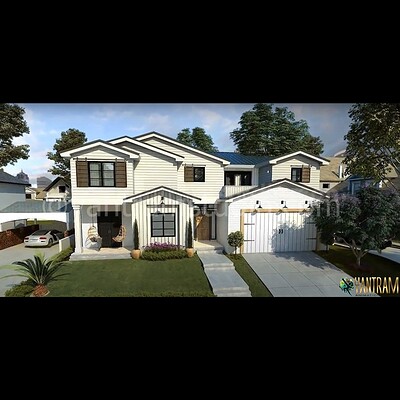 Yantram Architectural Design Studio - 3D Exterior Rendering