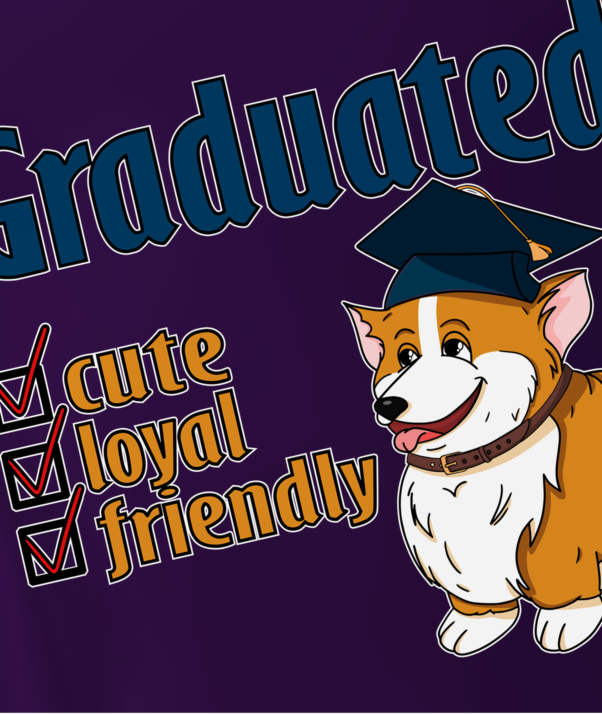 ArtStation - graduated corgi - cute, loyal, friendly