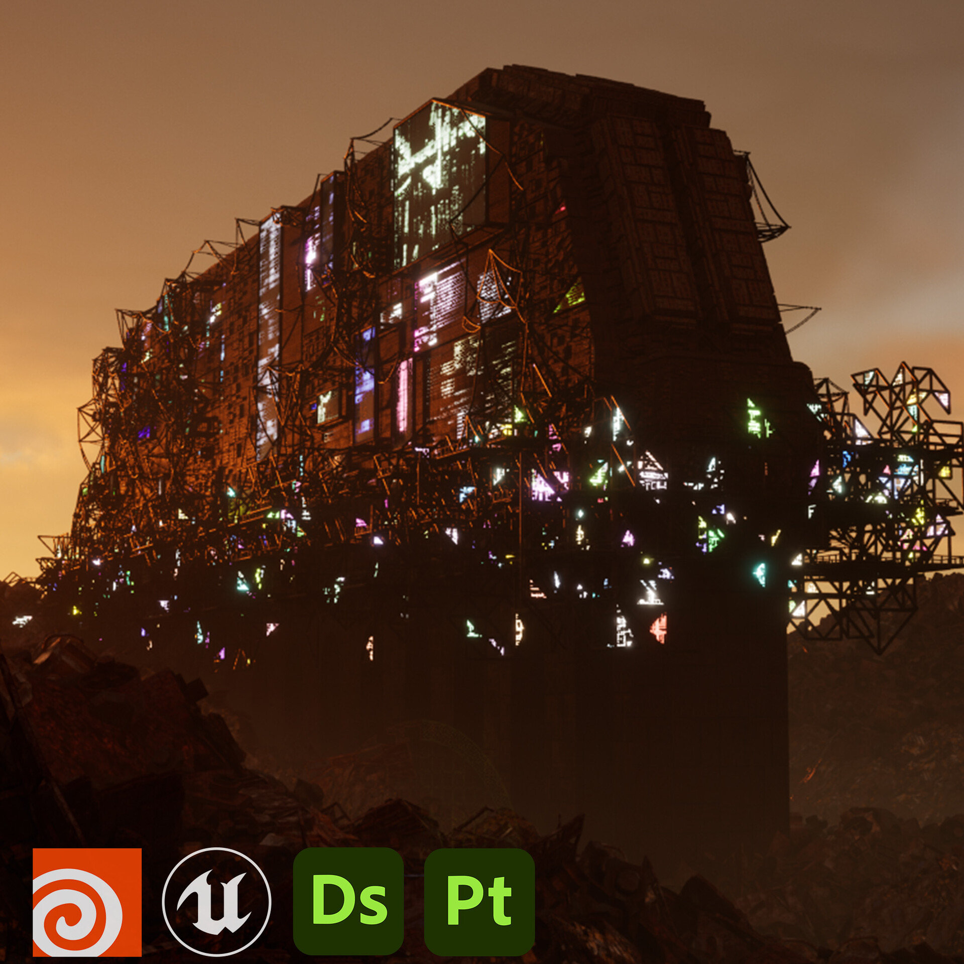 ArtStation - Procedural Cyberpunk Environment