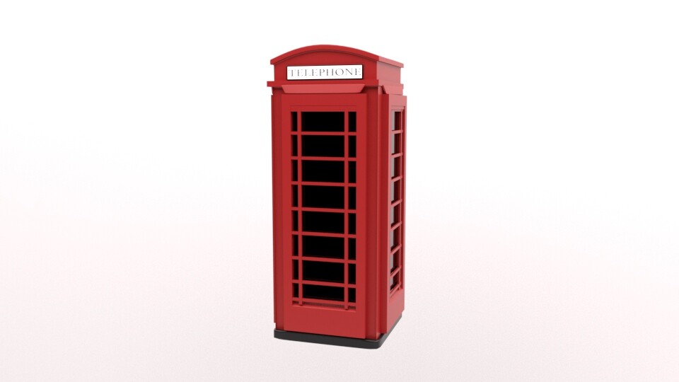 ArtStation - British Phone Booth Model