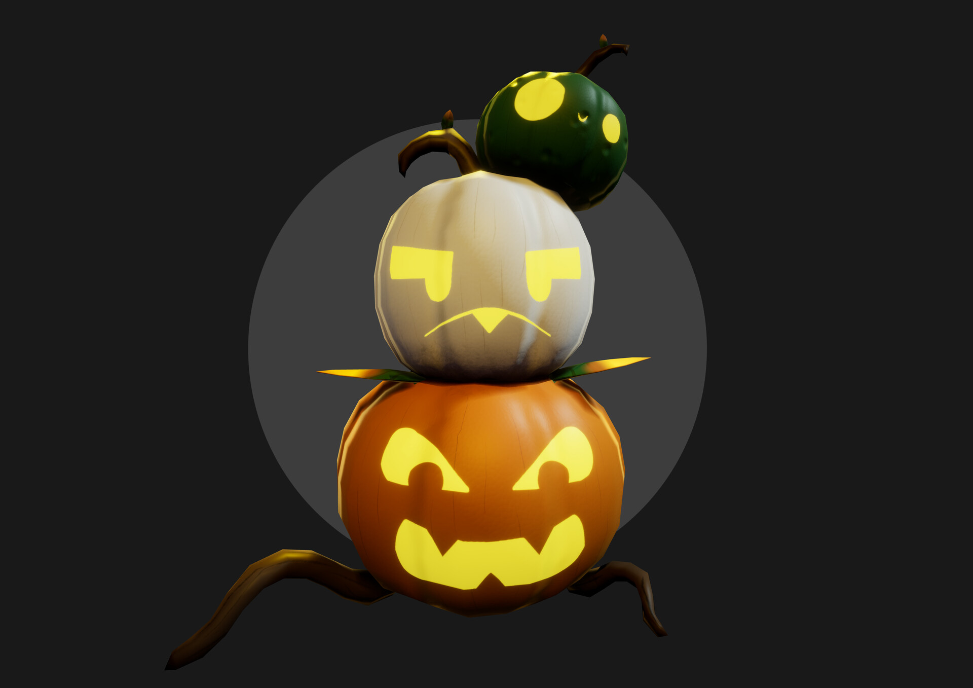 Robyn Lowder - Pumpkin Stack! - 2D Concept to 3D Asset