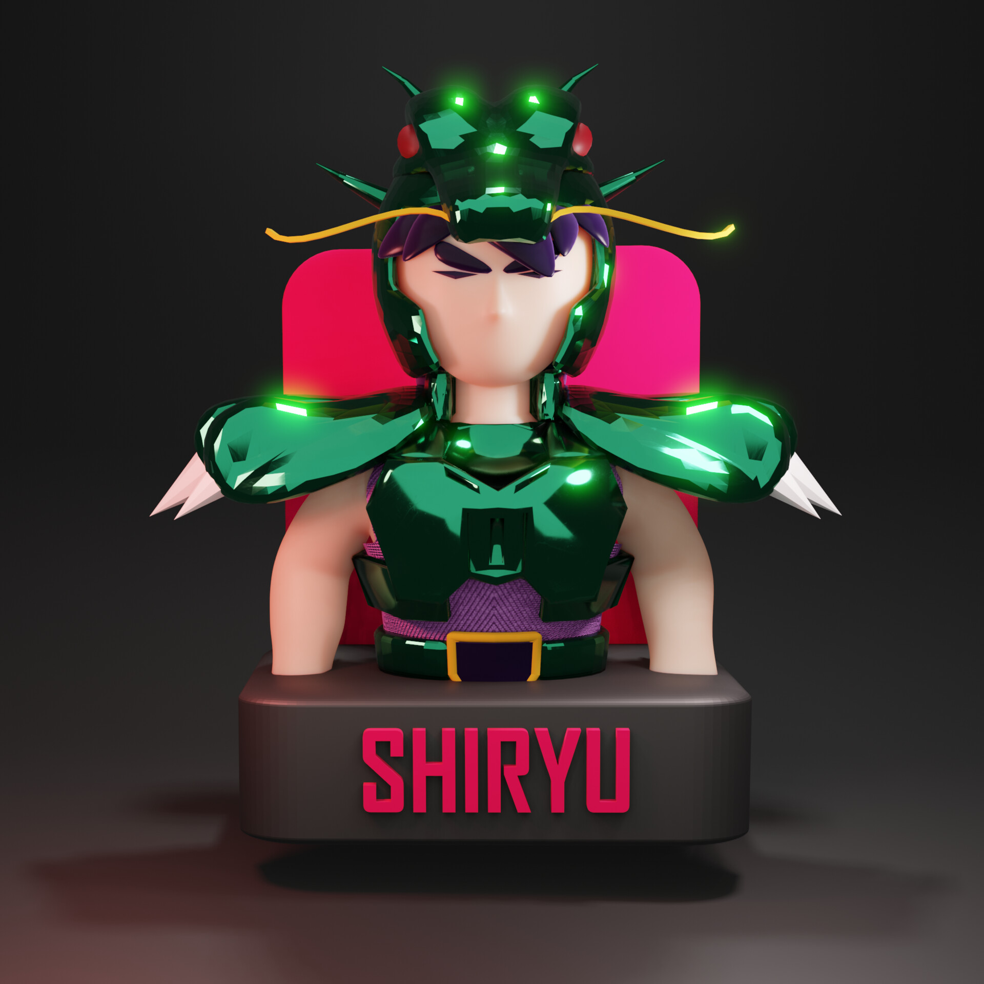 ArtStation - Shiryu - Saint Seya fanart 3D