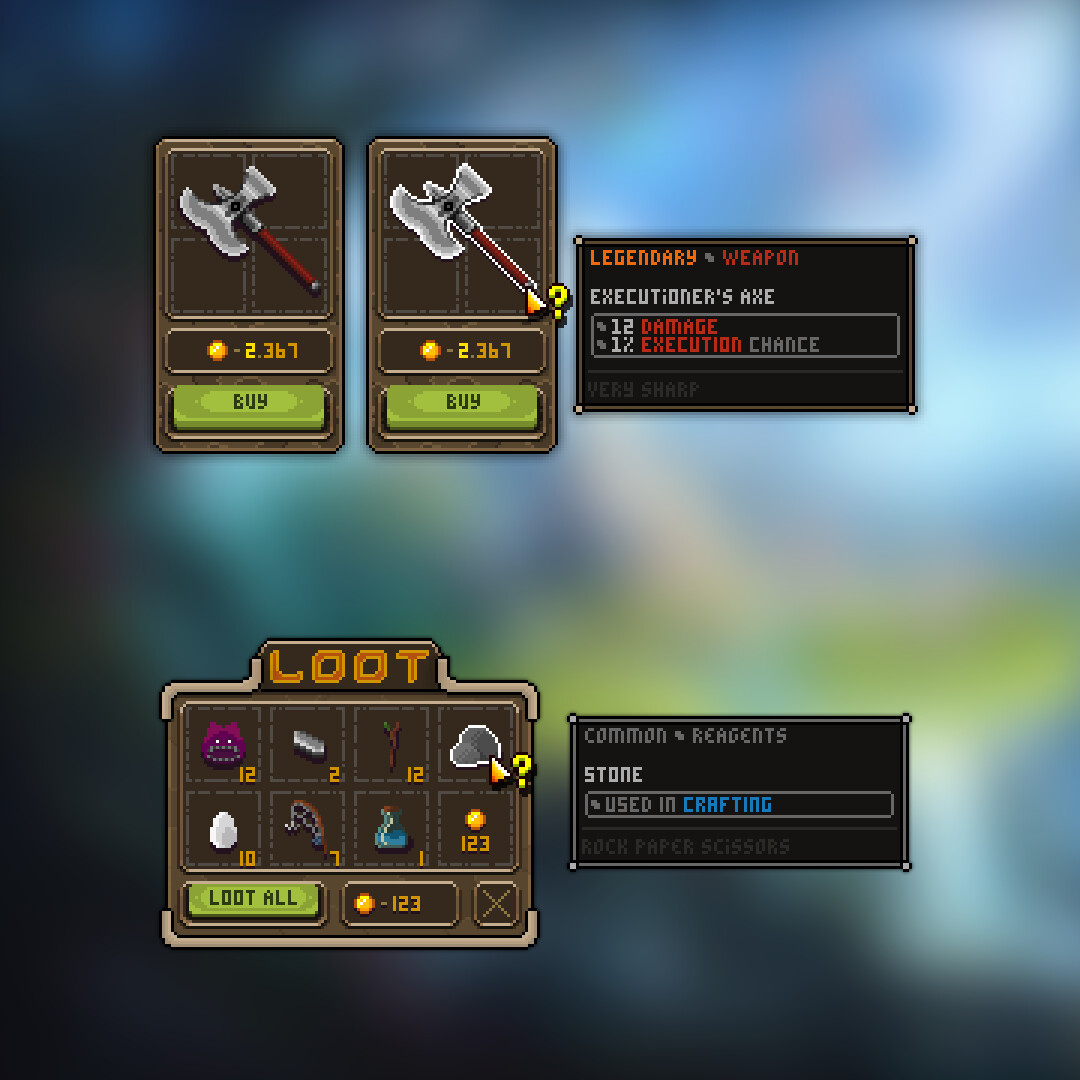 ArtStation - Pixel game UI