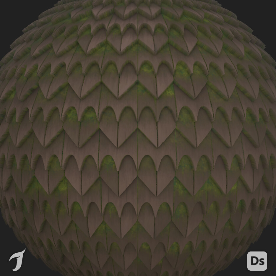 ArtStation - "Heart" Stylized Roof Shingles Material