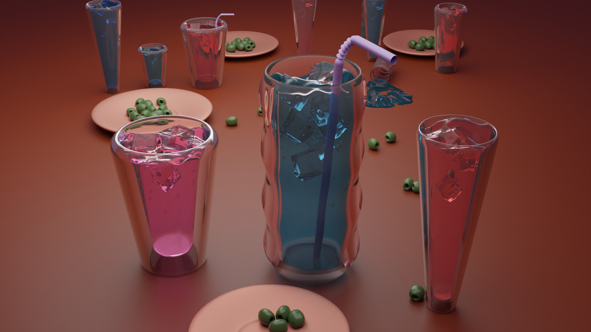 ArtStation - Glass and Liquid 3D