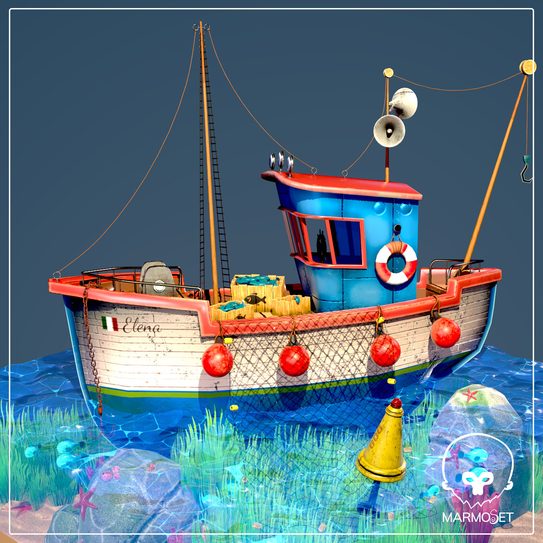 ArtStation - Boat diorama