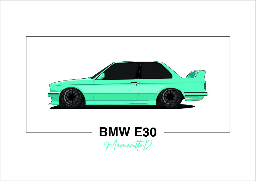 ArtStation - Bmw e30 vector illustration