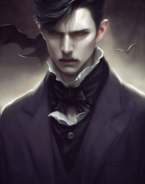 ArtStation - Male vampire elegant style