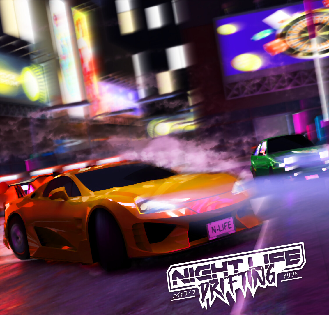 ArtStation - Night Life Drifting Sneak Peak