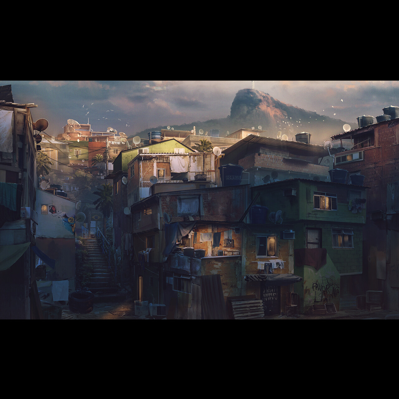ArtStation - Favelas in Rio
