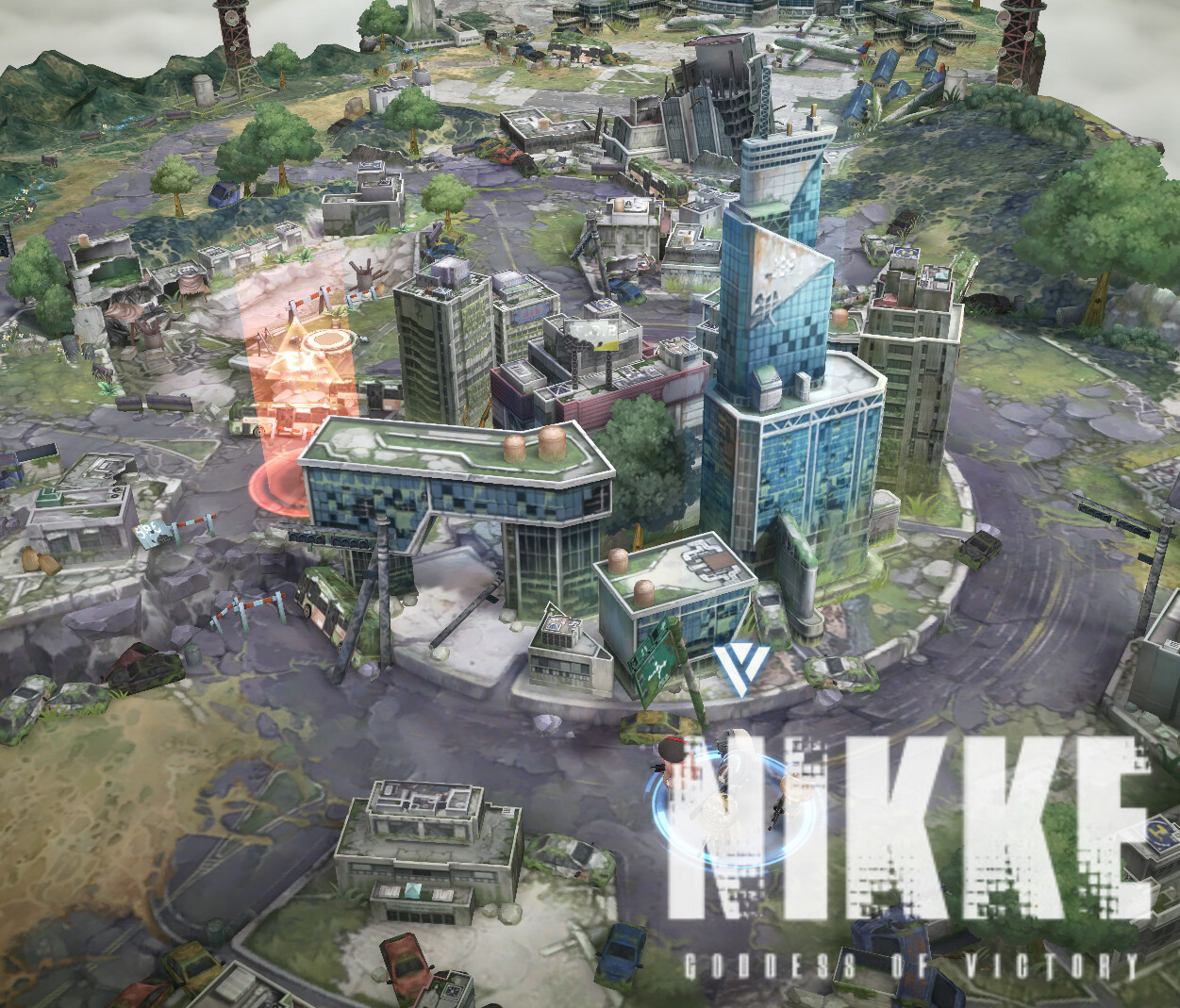 ArtStation - NIKKE_니케 -승리의 여신- 3D Field Map [Cityforest_Campaign 04]