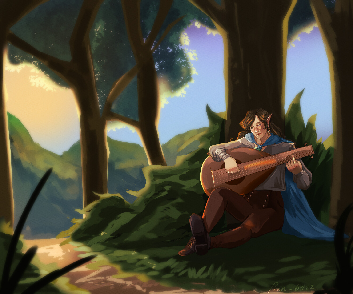 ArtStation - bard in the woods