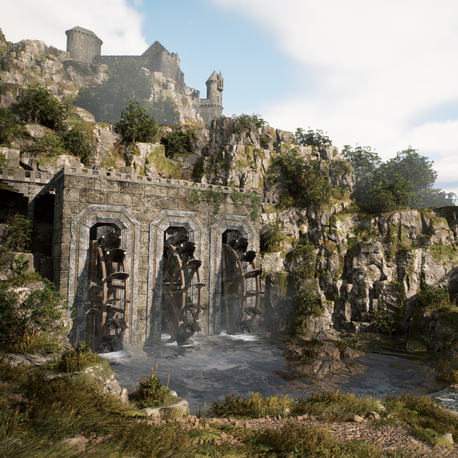 ArtStation - Medieval WaterWheel