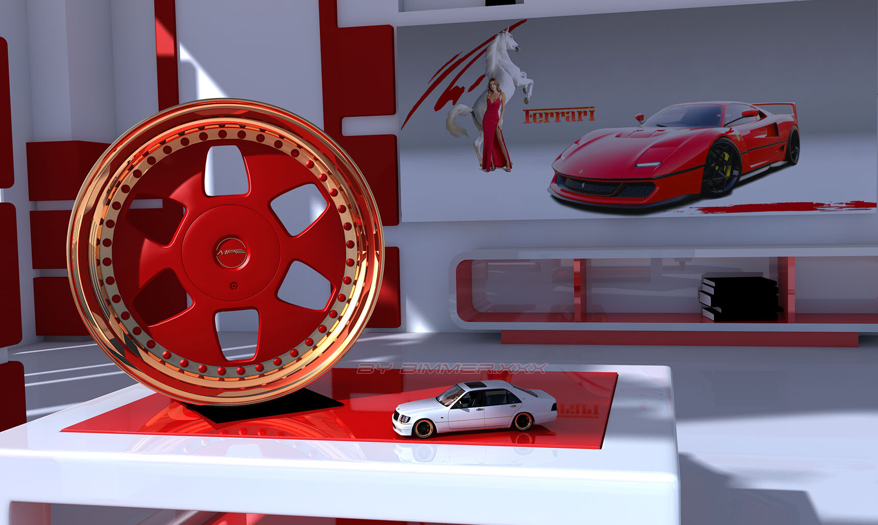 ArtStation - MAE W140 3D Poster render