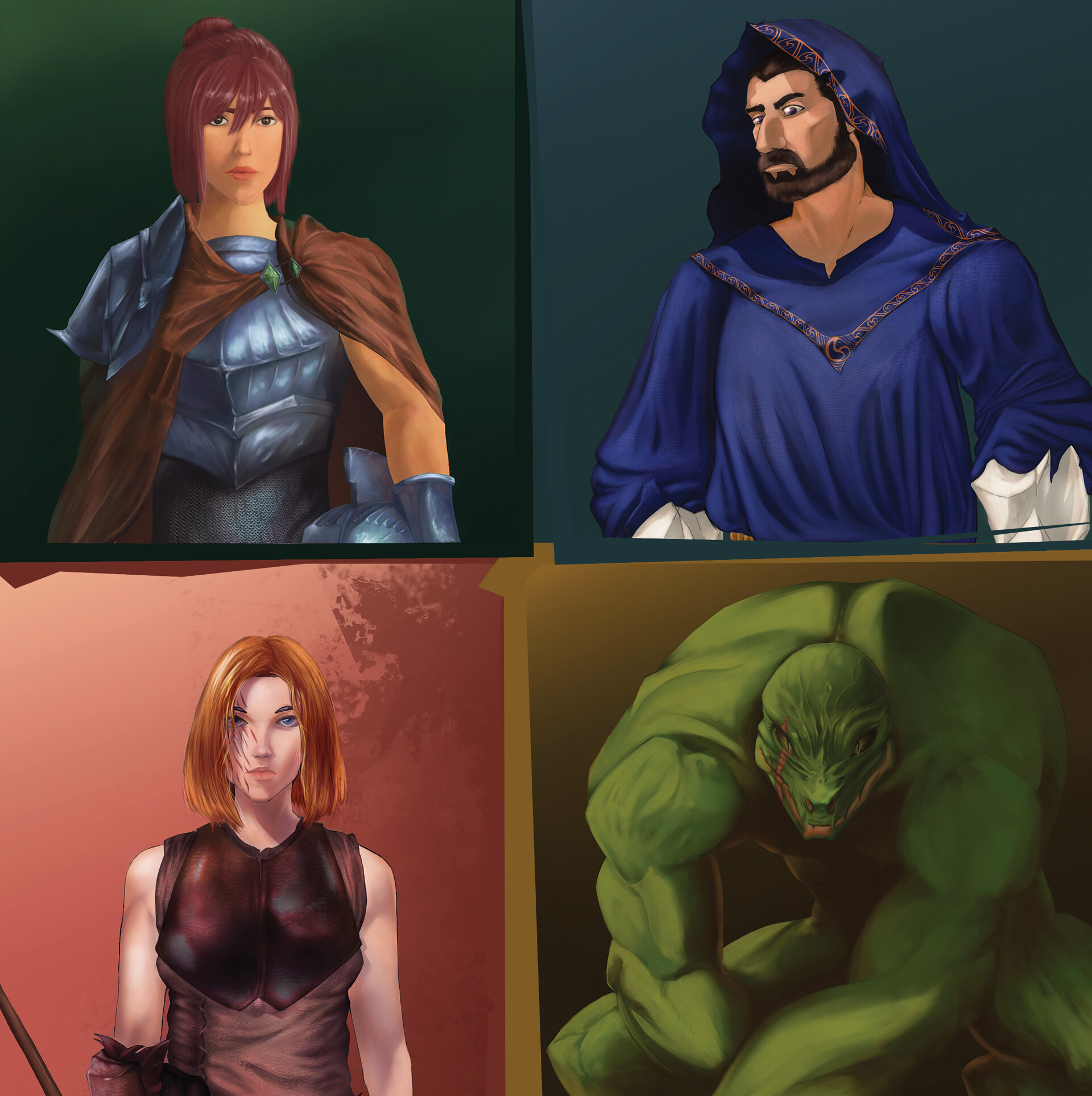 ArtStation - The Four Character Ilustrations