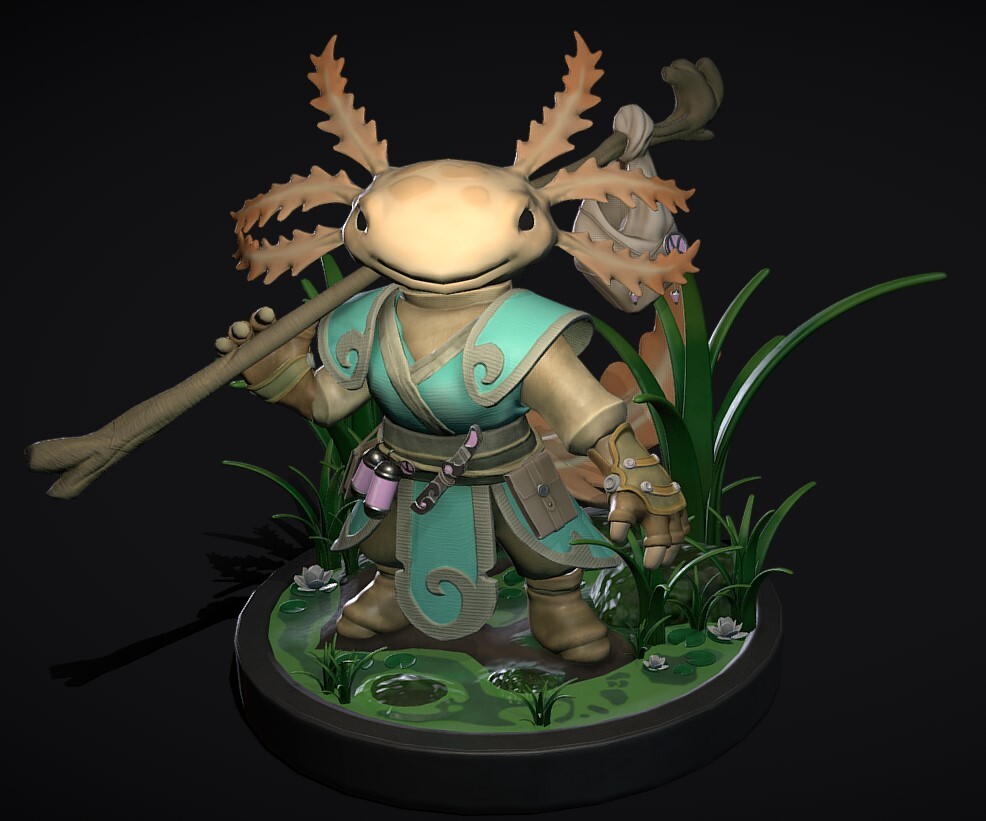 ArtStation - Axolotl Adventurer | Stylised Character