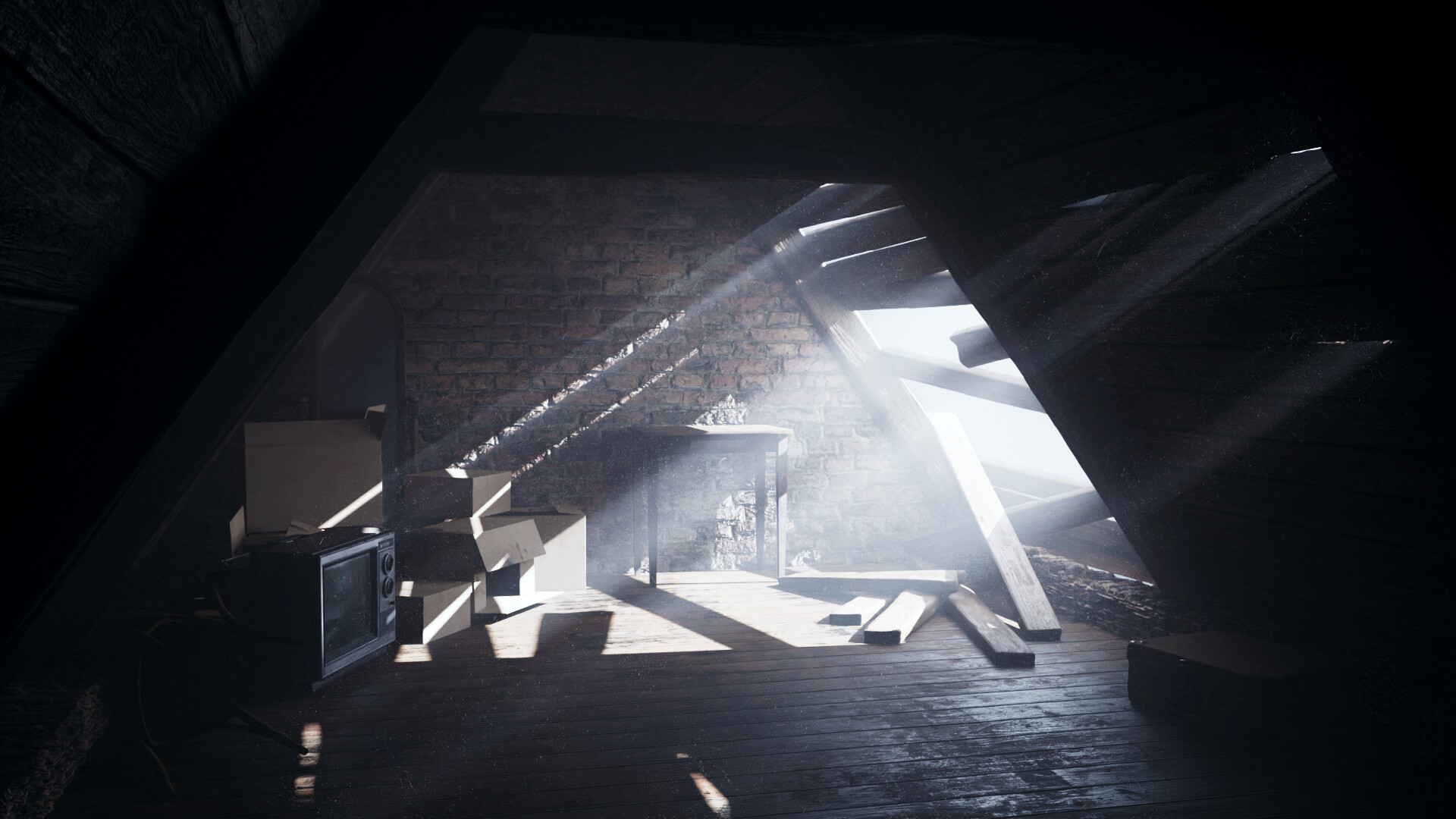 ArtStation - Attic in light