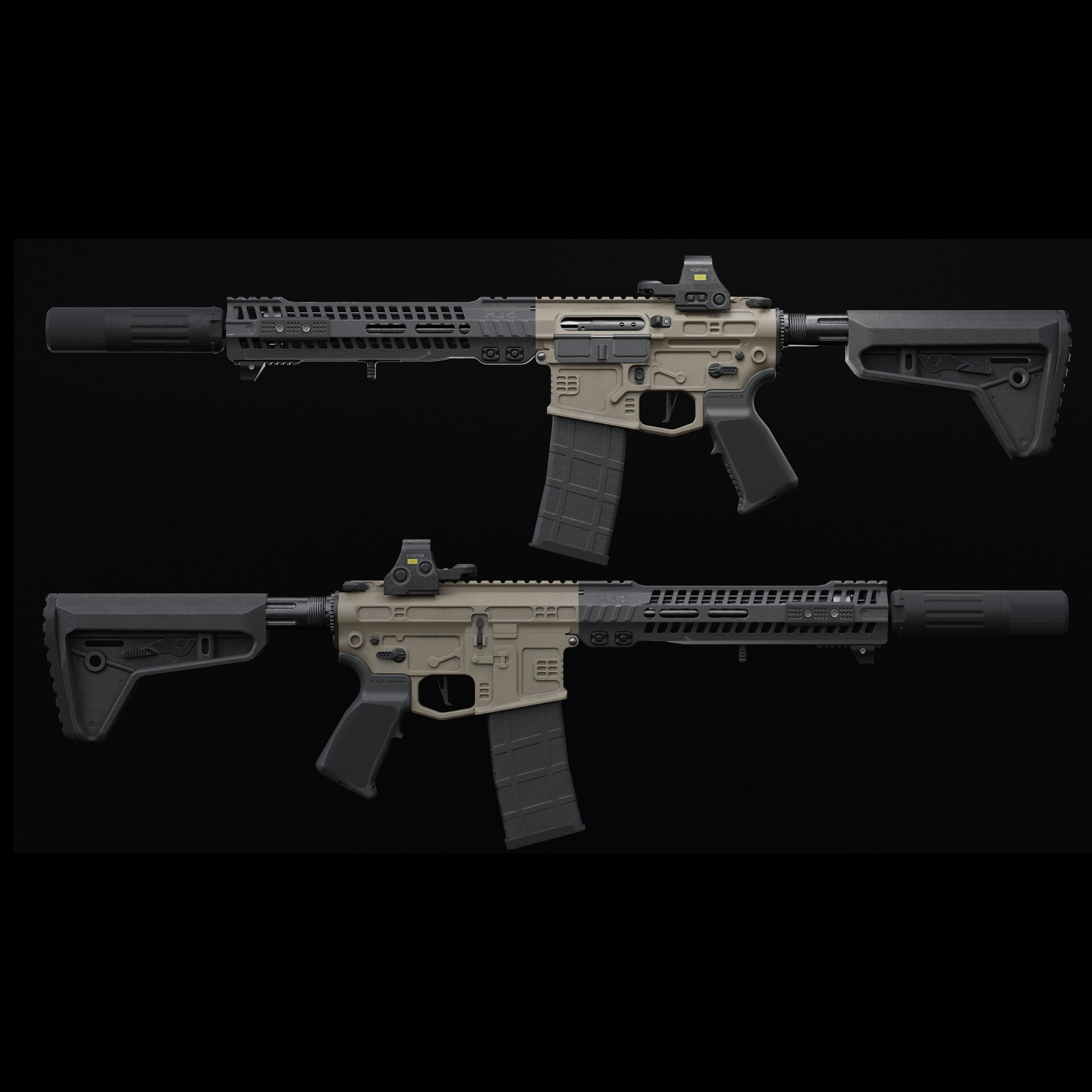 ArtStation - AR-15 SLR Rifle - Game Ready Asset