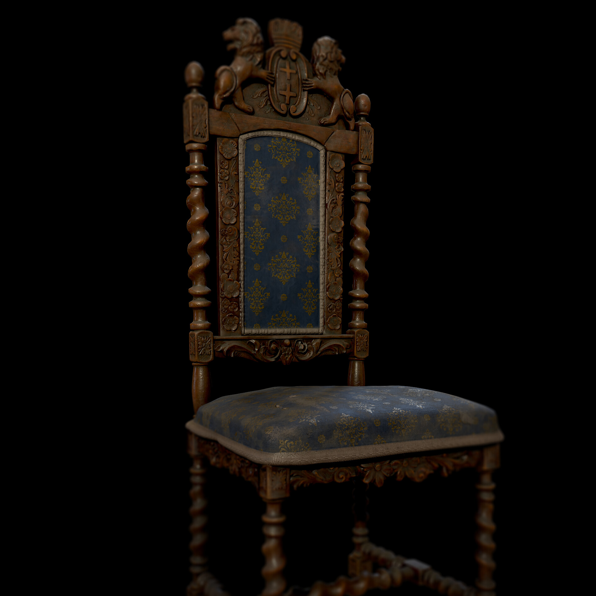 ArtStation - Old baroque chair