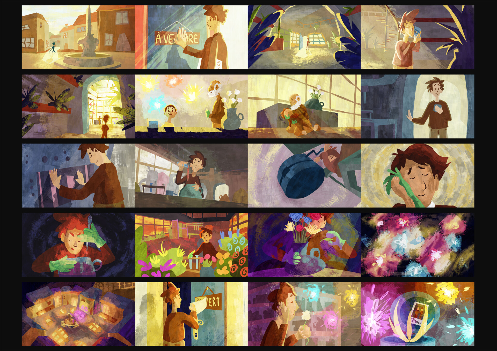 ArtStation - Color script - Les fleurs d'artifice