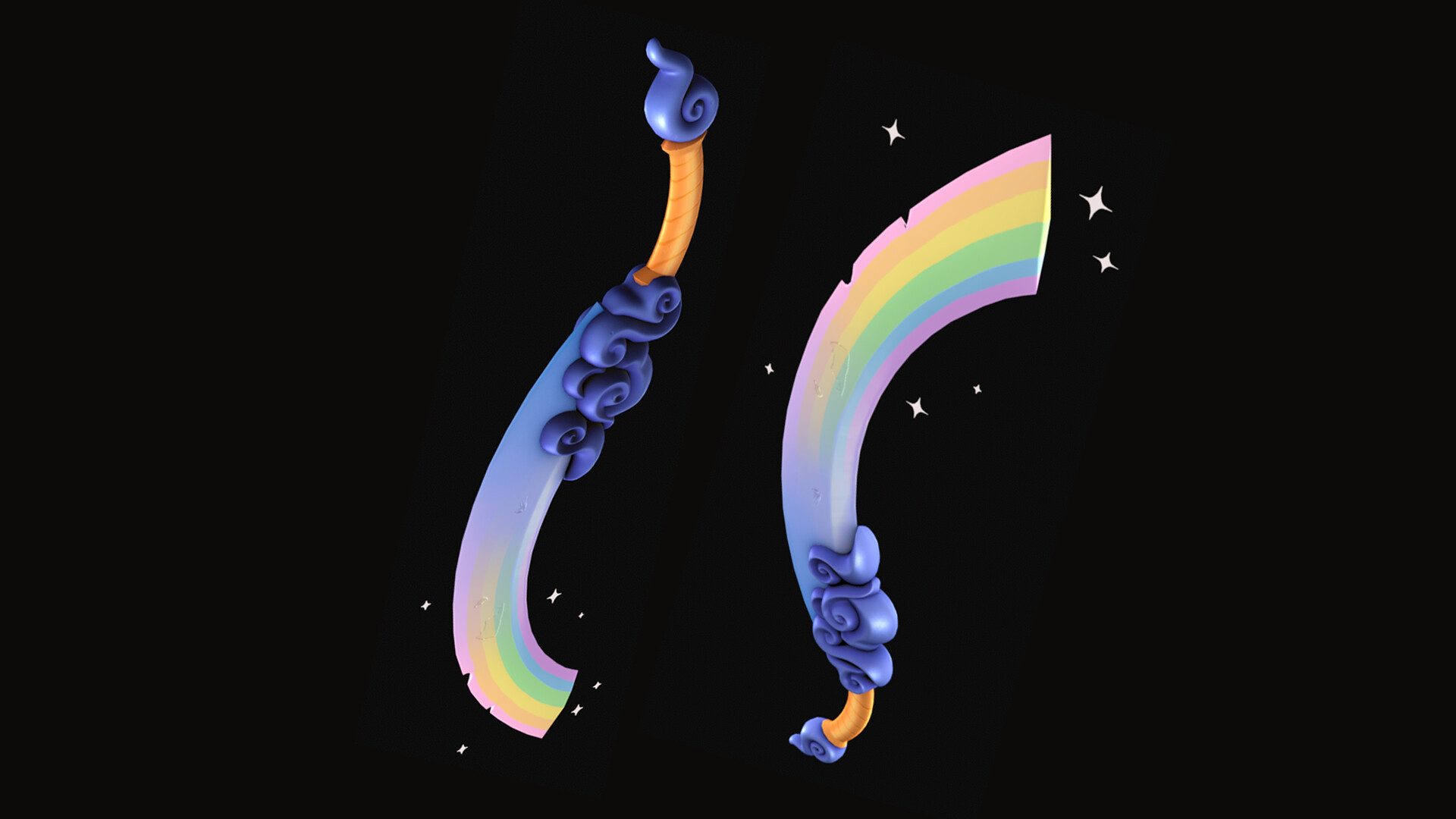 ArtStation - Stylized 3D Game Prop - Rainbow Sword