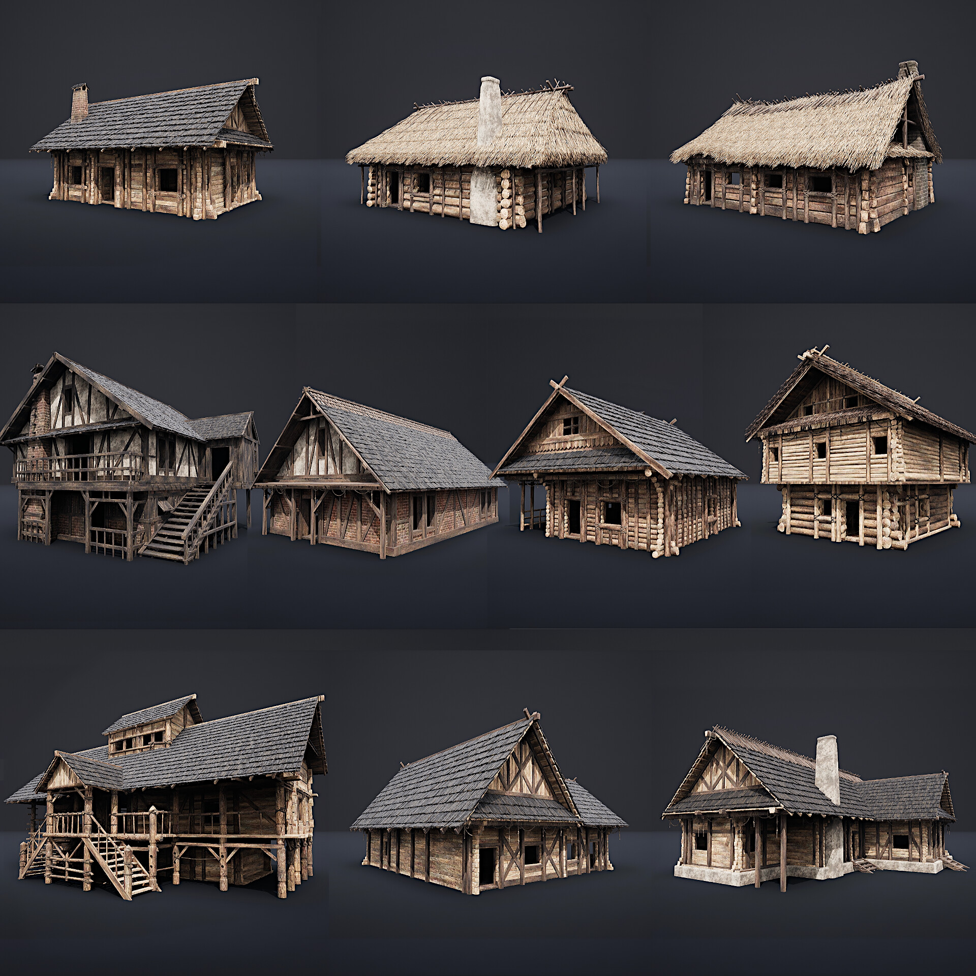 ArtStation - Enterable Medieval Houses and Cottages - UE5