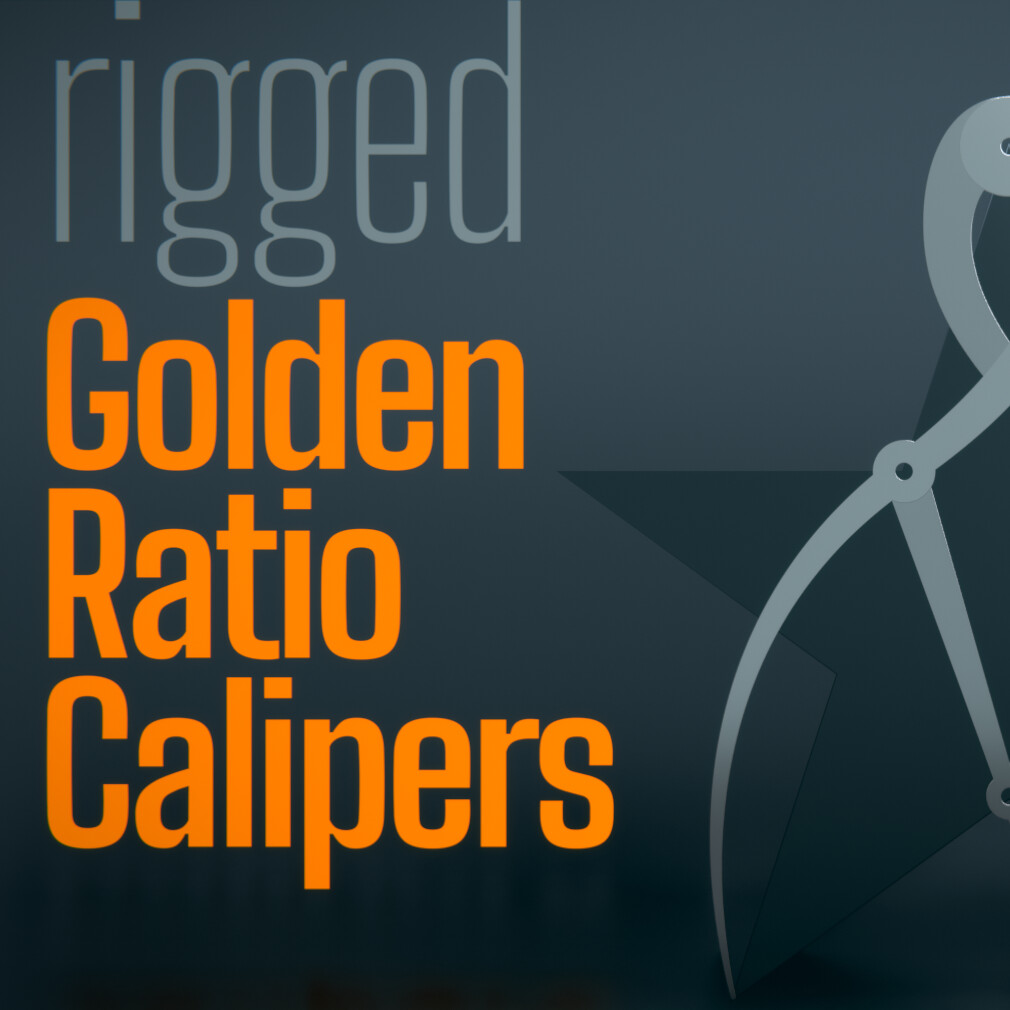 ArtStation - Rigged and animated Golden Ratio Calipers 3D model (free ...