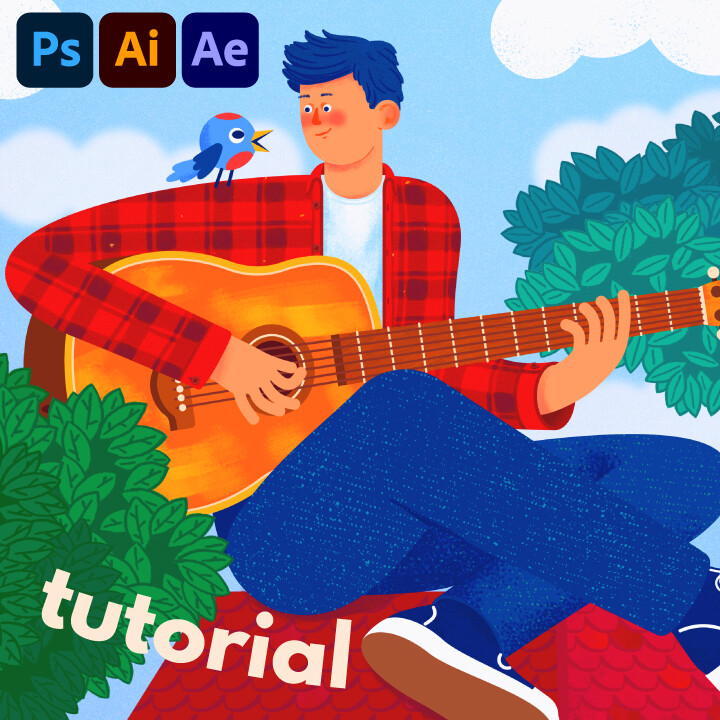 T & T Tutorials - Character illustration in Photoshop and Illustrator | Animation in After ...