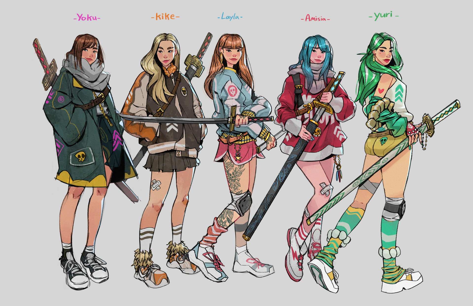 ArtStation - 5 girls