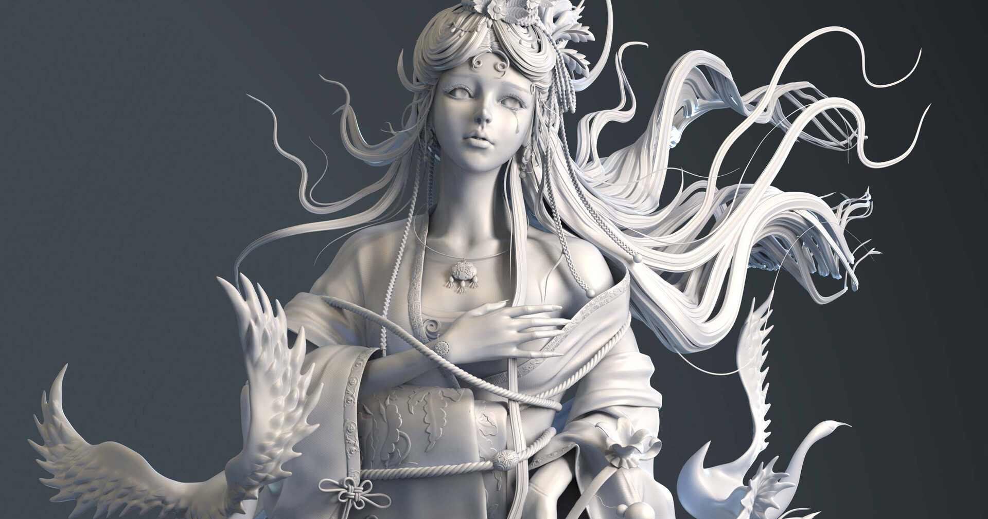 巧课力 CGmomo - 【学生作品】吴庭--《红叶狩_百鬼夜行》