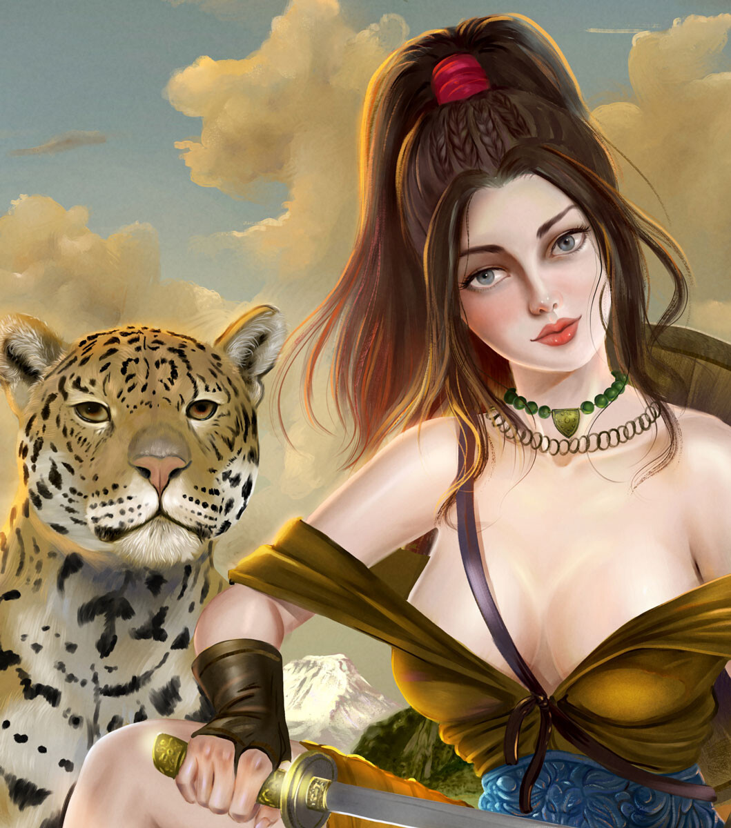 ArtStation - Watching the sunset with your pet