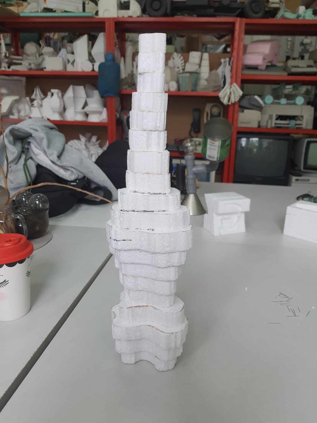 ArtStation - Building concept made from repeating forms of polystyrene