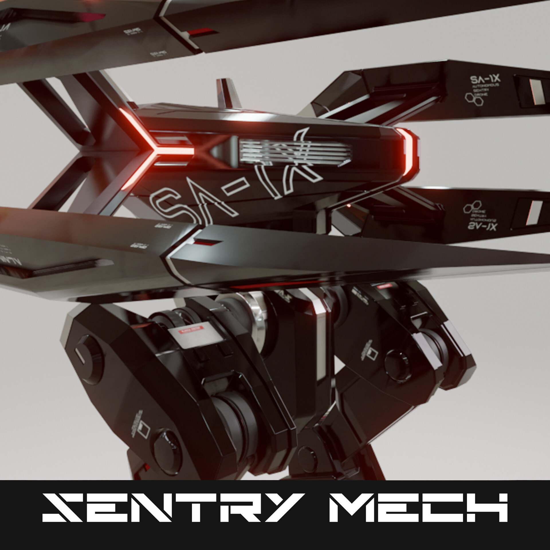 ArtStation - CHUBOT SA-1X Sentry Drone - 1/72 Scale Model Kit Concept