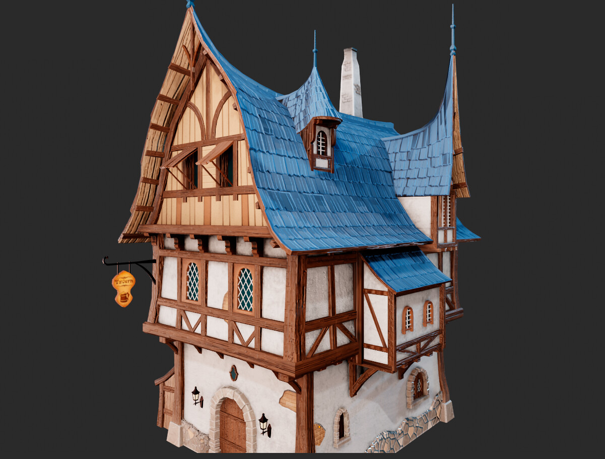 ArtStation - Tavern Medieval House