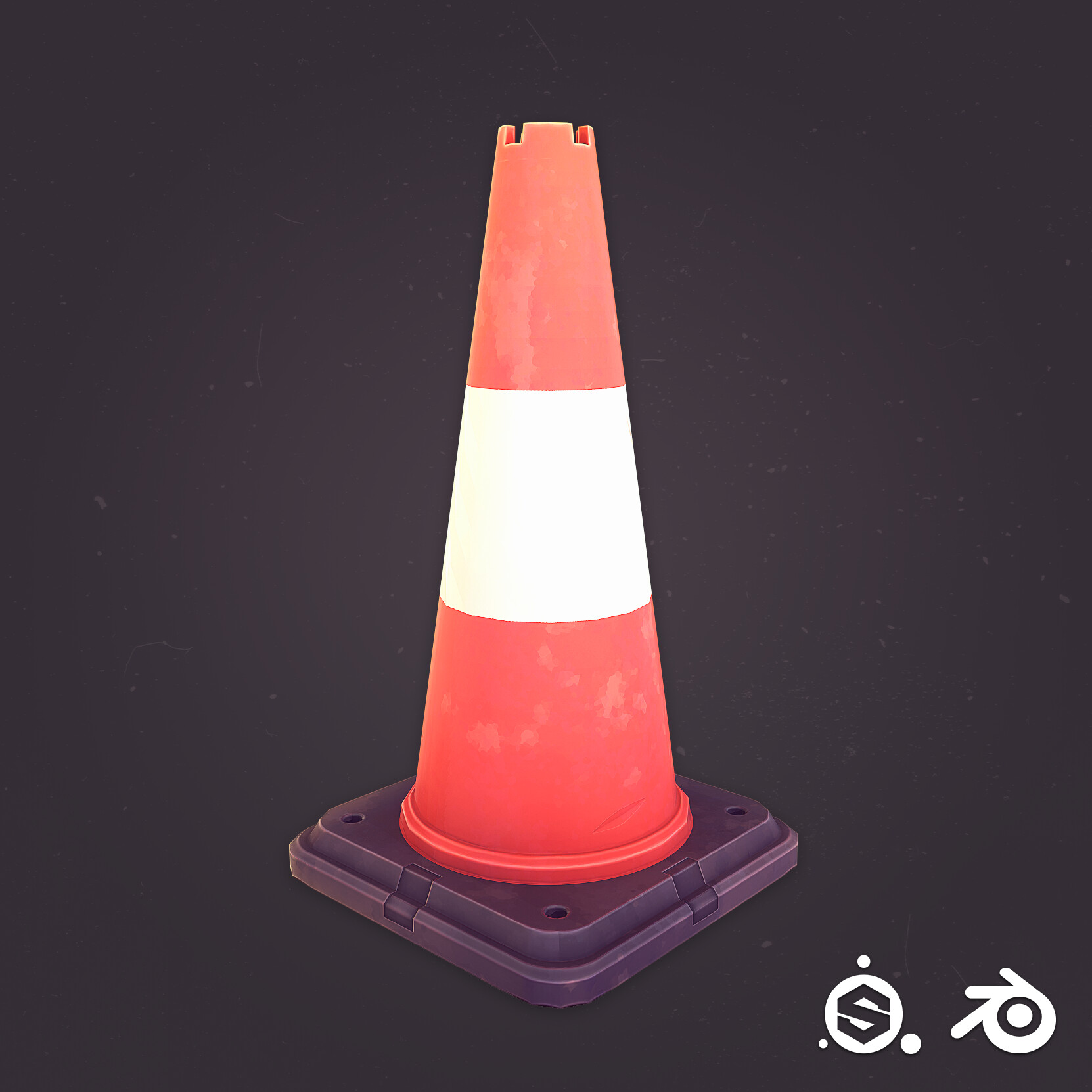 ArtStation - Stylized Prop Pack - 04. Road Cone