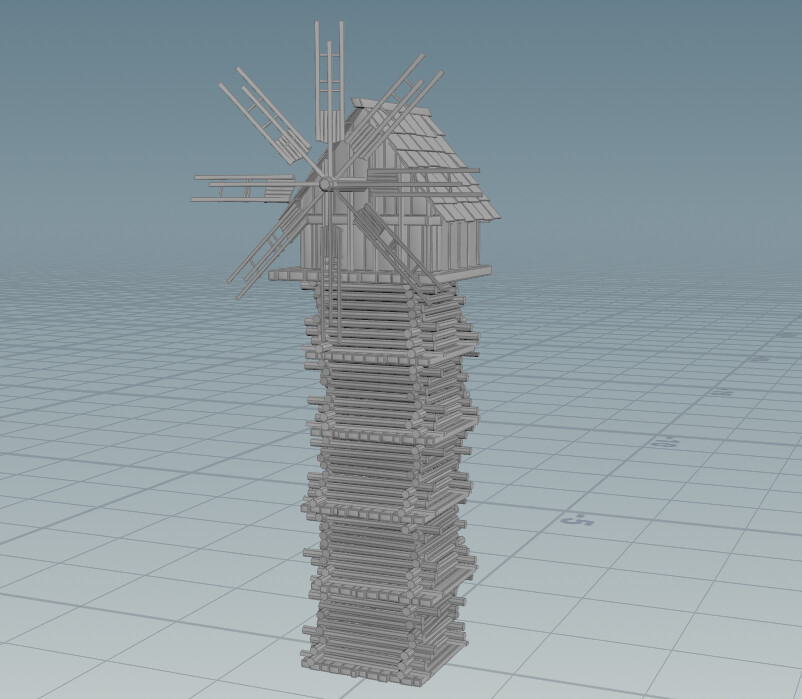 ArtStation - Windmill_Houdini procedural modeling R&D